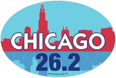 Amazon.com: Charmed Running Brand Chicago Marathon 26.2 City Skyline ...