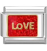 Quiges Special 9mm Italian Style Charm Link Module Stainless Steel Blue ...