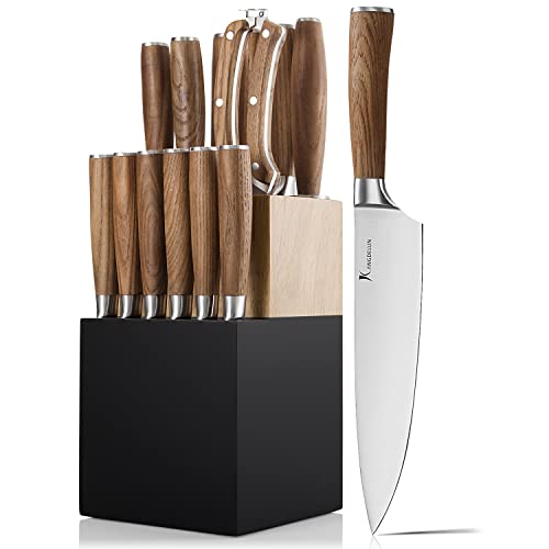 Top 10 Best Wooden Handle Knife Blocks : Reviews & Buying Guide - Katynel