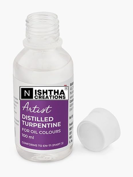 NISHTHA CREATIONS Artist Distilled Turpentine For Oil Colours 100ml ...