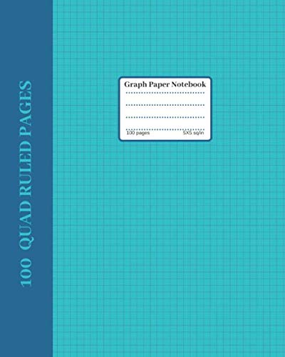 Graph Paper Notebook, Quad Ruled Five Squares Per Inch , (5 X 5 sq/inch ...