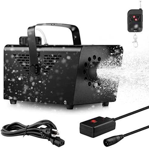 Amazon.com: TCFUNDY 1500W Snow Machine with Lights. DMX RGB 12 LED Snow ...