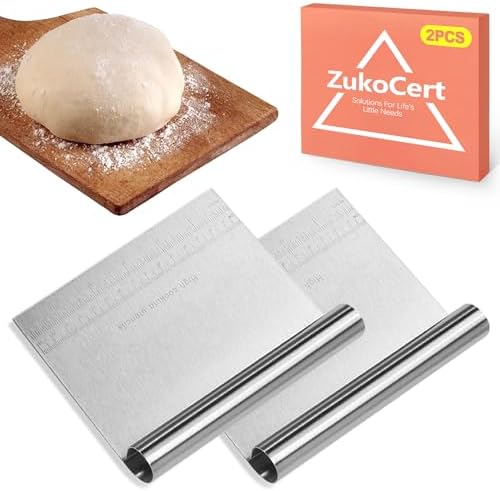 Amazon.com: ZukoCert 2-Pack Stainless Steel Bench Scraper – Durable ...