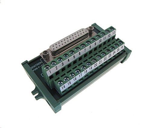 DB25 Parallel Female Breakout Board Screw Terminal Panel Mount Vert ...