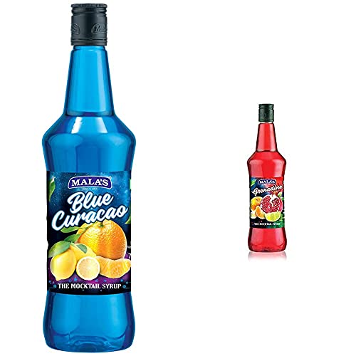 Mala's Fruit Mocktail Syrup, Blue Curacao Mocktail, 750 ml & Fruit ...