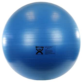 Amazon.com: CanDo Inflatable Exercise Ball -Blue 33.5", Durable Extra ...