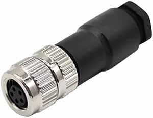 Amazon.com: Elecbee M8 Connector Plug Straight Plastic Shell Screw ...