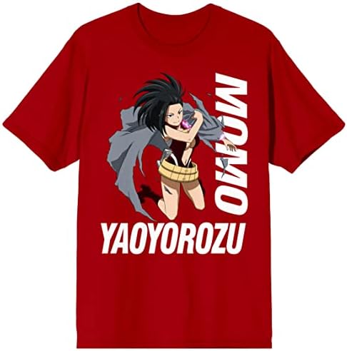 Amazon.com: My Hero Academia Momo Yaoyorozu Men's Red Graphic Tee ...