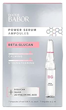 DOCTOR BABOR Power Serum Beta-Glucan, Ampullen fürs Gesicht, Hyaluronsäure + Beta-Glucan zur ...