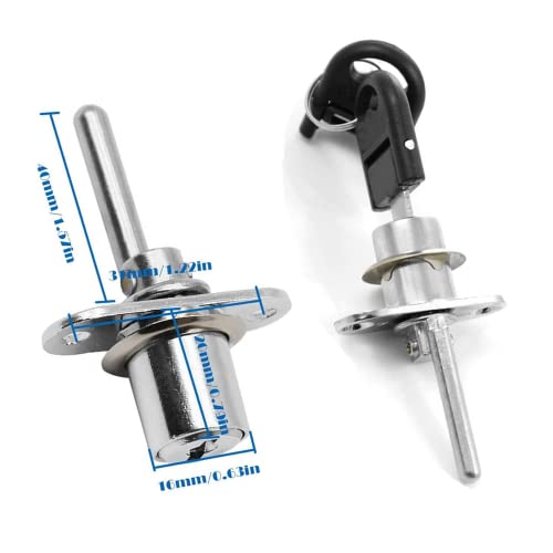 MIEIEDU 2 Piece Security Cam Lock Cabinet Plunger Lock Furniture Desk ...