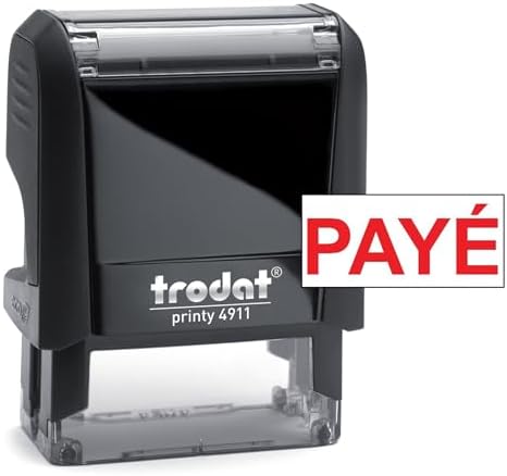 Trodat Printy 4911 Self-Inking Stamp with PAID Message - Red Pad ...