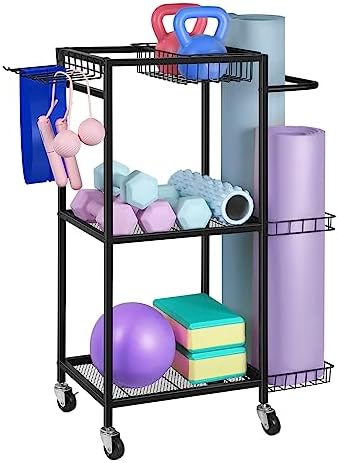Amazon.com: ETELI Weight Rack for Home Gym Dumbbells Yoga Mat Storage ...