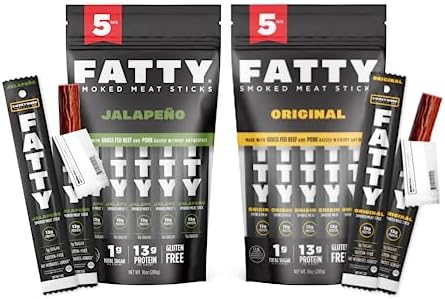 Amazon.com: FATTY Variety Pack Meat Sticks, Gift For Him, Grass-Fed ...