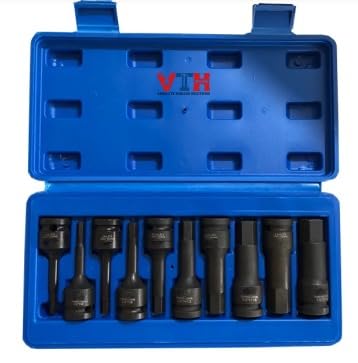 VTH 8pcs Hex Bit Socket Set 1/2" Square Drive Impact Allen Keys H5 H6 ...