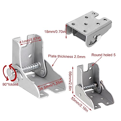 sdhiiolp 4 Packs Table Leg Folding Brackets,90 Degree Self Locking ...