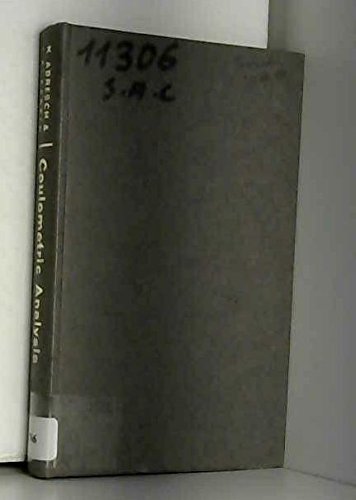 Coulometric Analysis, Volume Part D (Comprehensive Analytical Chemistry ...
