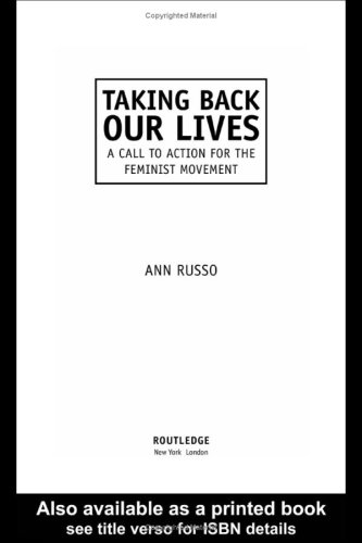 Taking Back Our Lives: A Call to Action for the Feminist Movement ...