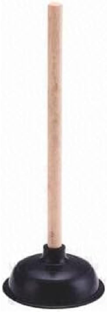 Large Black Toilet Plunger 150mm 6 Inch Cup with 430mm 17 Inch Handle ...