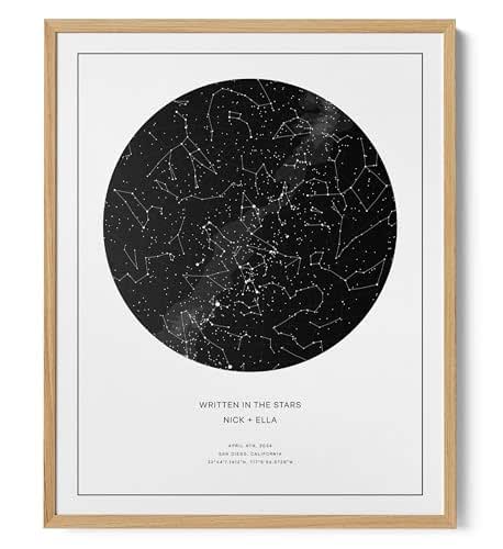 Amazon.com: CELESTORY Custom Star Map Framed Night Sky Print ...