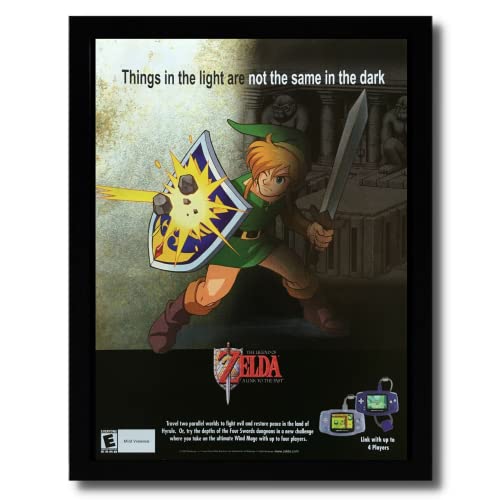 Amazon.com: 2002 Legend of Zelda: A Link to the Past GBA Framed Print ...