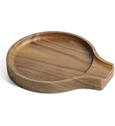 Amazon.com: LBEMEY Acacia Wood Spoon Rest For Stove Top - Smooth Round ...