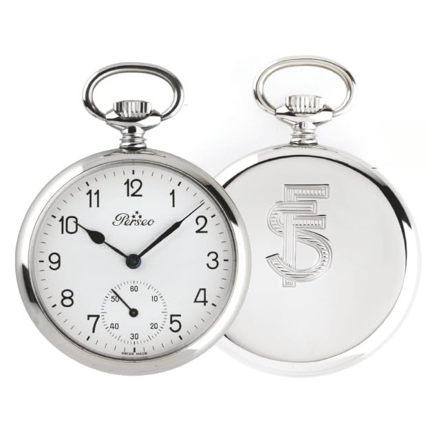 Orologio da Tasca Meccanico Perseo Acciaio FS Ferrovie dello Stato ref ...