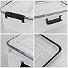 Fosly 2-pack 10 Liter Clear Storage Containers, Plastic Boxes with ...