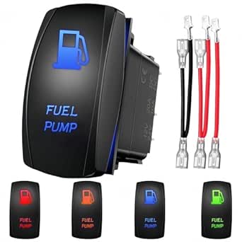 Amazon.com: Fuel Pump Rocker Switch 5 Pin SPST 20A/12V 10A/24V DC ...