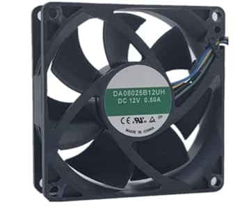 Amazon.com: DA08025B12UH 12V 0.50A 80X80X25MM 4-Wire Cooling Fan ...