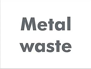 Seco Metal Waste Sign, 600mm x 450mm - 3mm Foam PVC : Amazon.co.uk