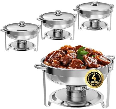 Amazon.com: Alpha Living Chafing Dish Buffet Set of 4 – Complete ...
