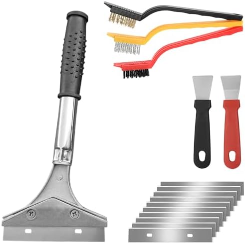 Heavy Duty Scraper Set, Wall Paper Scraper Tool with10 Blades + 3 Stove ...