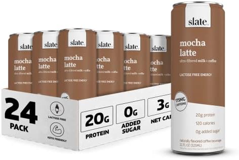 Amazon.com : Slate Milk - High Protein Shake, Mocha Latte, 20g Protein ...