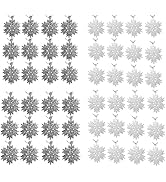 Amazon.com: Silver Glitter Snowflake Christmas Ornaments - Assorted ...