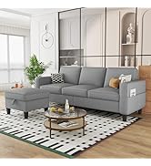 Amazon.com: ZeeFu Convertible Sectional Sofa Couch,Classic 3 Seat L ...