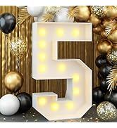 Amazon.com : 4ft Marquee Light up Numbers 60 Mosaic Numbers Frame for ...