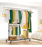 Amazon.com: Raybee Clothes Rack, Clothing Rack Load 485 LBS, Heavy Duty ...