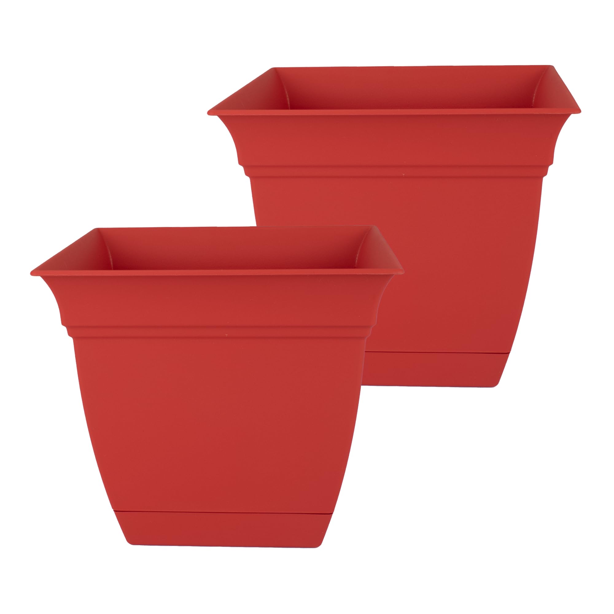 Amazon.com : The HC Companies 12 Inch Eclipse Square Planter with ...