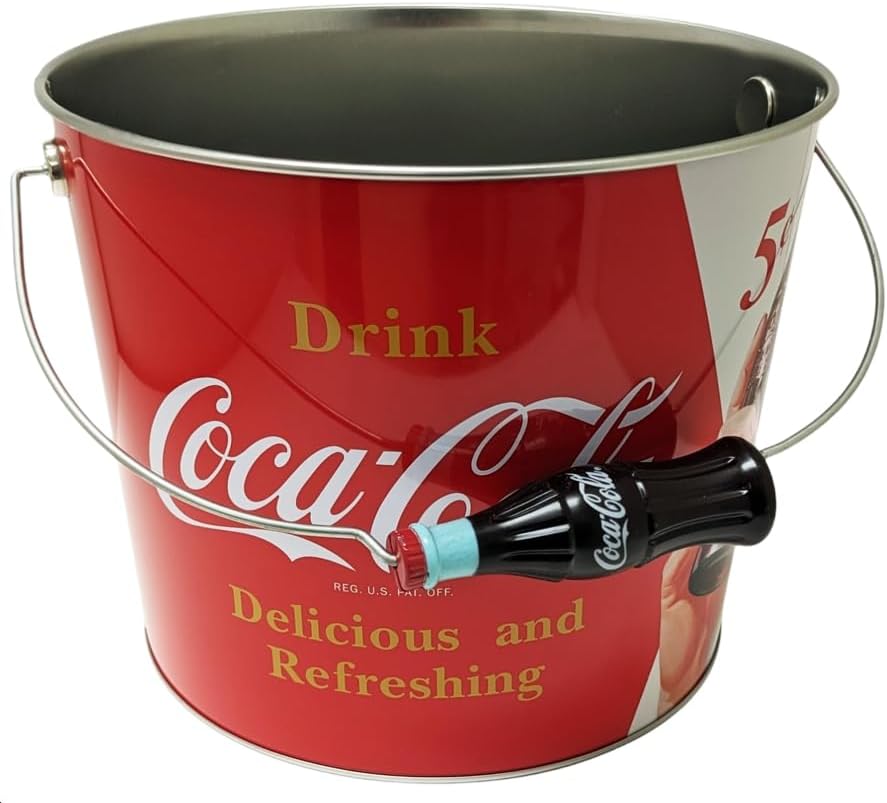 Amazon.com: The Tin Box Company Coca-Cola Large Beverage Bucket with ...