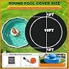 Amazon.com : Aibiley 10FT Round Pool Cover,Pool Covers for Above Ground ...
