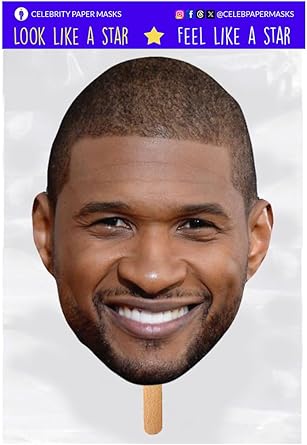 Amazon.com: Usher Masks Celebrity Face Mask Singer On A Stick ...