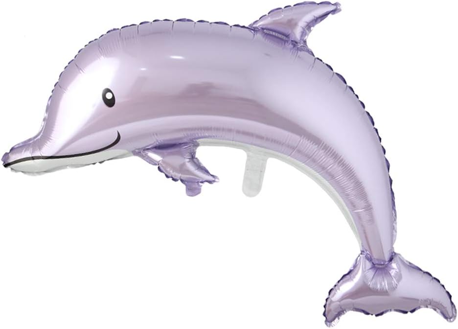 Amazon.com: Large Fish Dolphin Foil Balloons Blue Rose Gold Cartoon ...