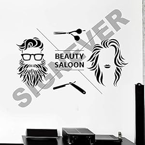 SIGN EVER Gents Ladies Beauty Saloon Wall Stickers for Home Parlour ...