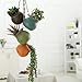 MyGift Dangling Multicolor Ceramic 4 Pot Set, Wall or Ceiling Mount ...