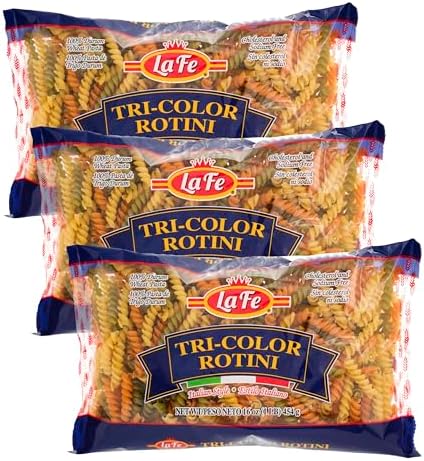 Amazon.com : La Fe Tri-Color Rotini Pasta 16oz - 3 Pack - Unenriched ...