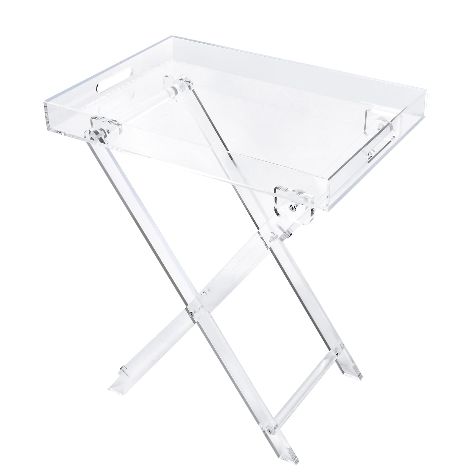Amazon.com: ExGizmo Acrylic Folding Tray Table,Square Tray Drink Table ...