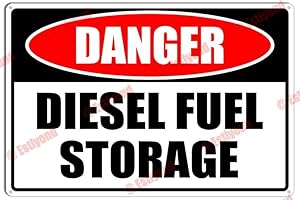Amazon.com: Estiyond Aluminum Signs, Diesel Fuel Storage Caution ...