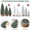 Amazon.com: 9Pcs Mini Bottle Brush Christmas Trees in 4 Sizes - Green ...