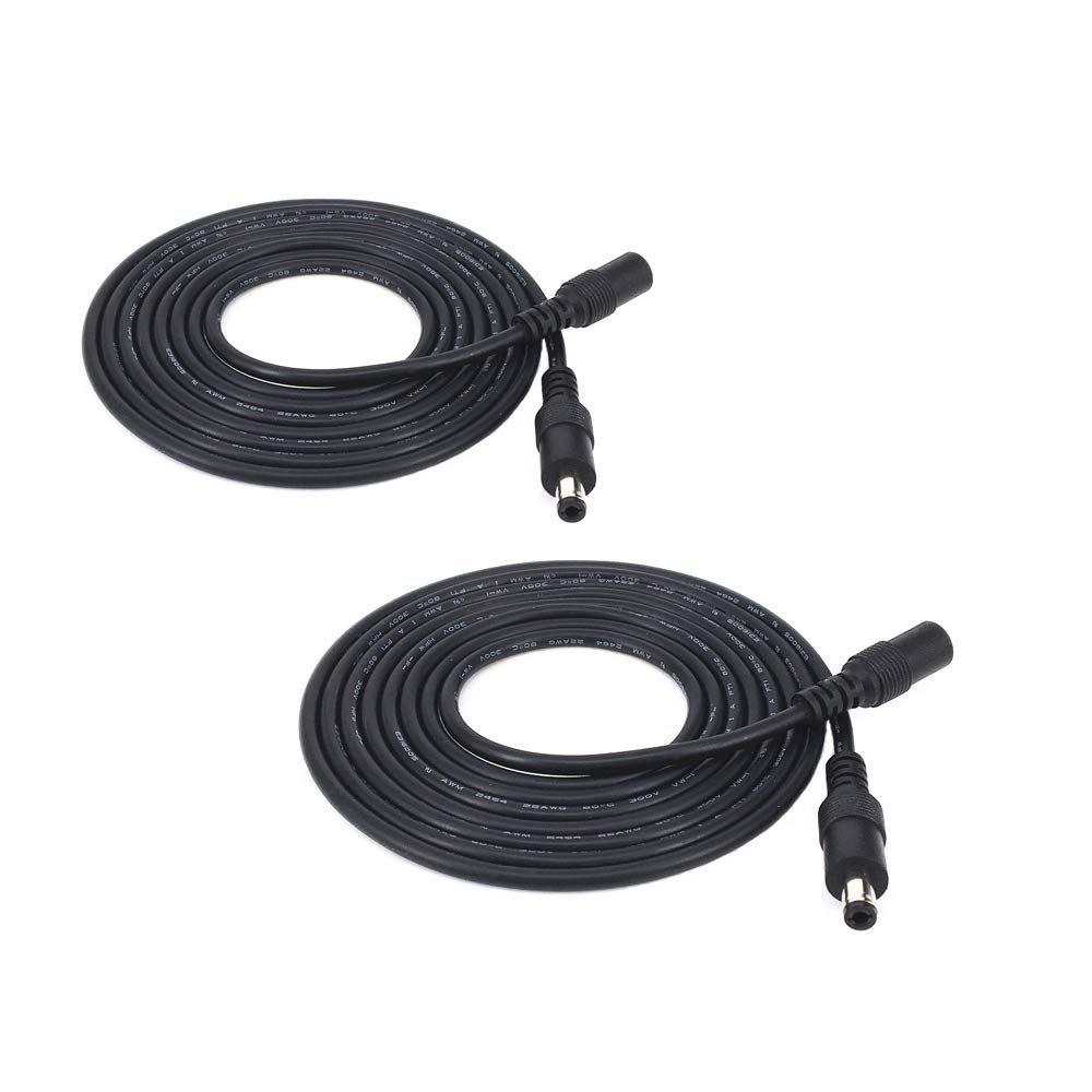 2pcs/Pack 3m/9.84ft Black 5.5mm x 2.5mm DC Plug Extension Cable DC ...