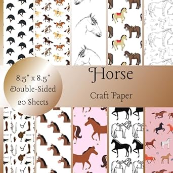 Horse Craft Paper: Equestrian, Decorative, Scrapbook Paper for DIY ...